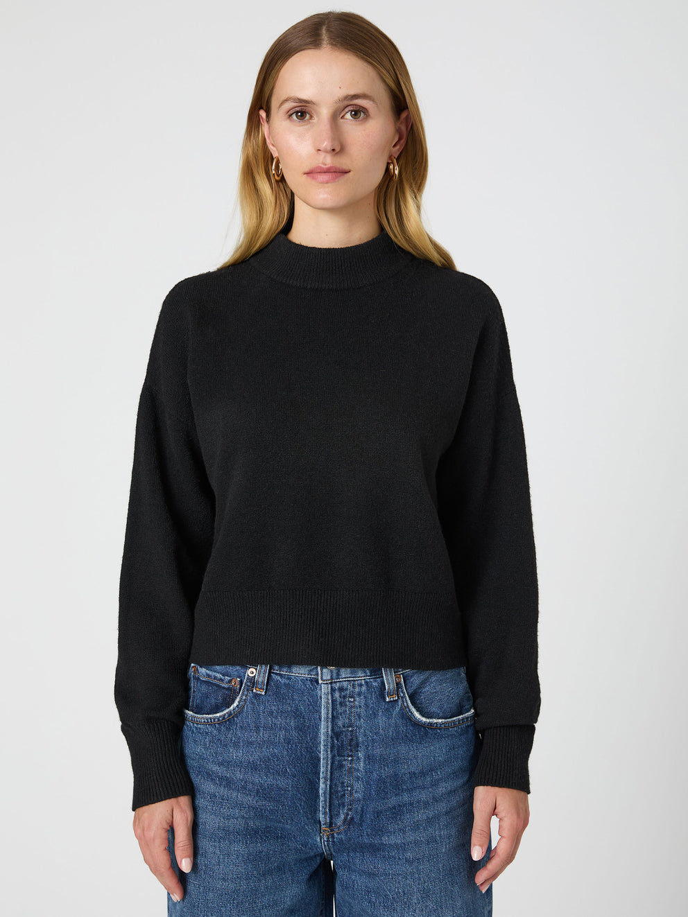 Vhari Mock Neck Sweater Black | French Connection US