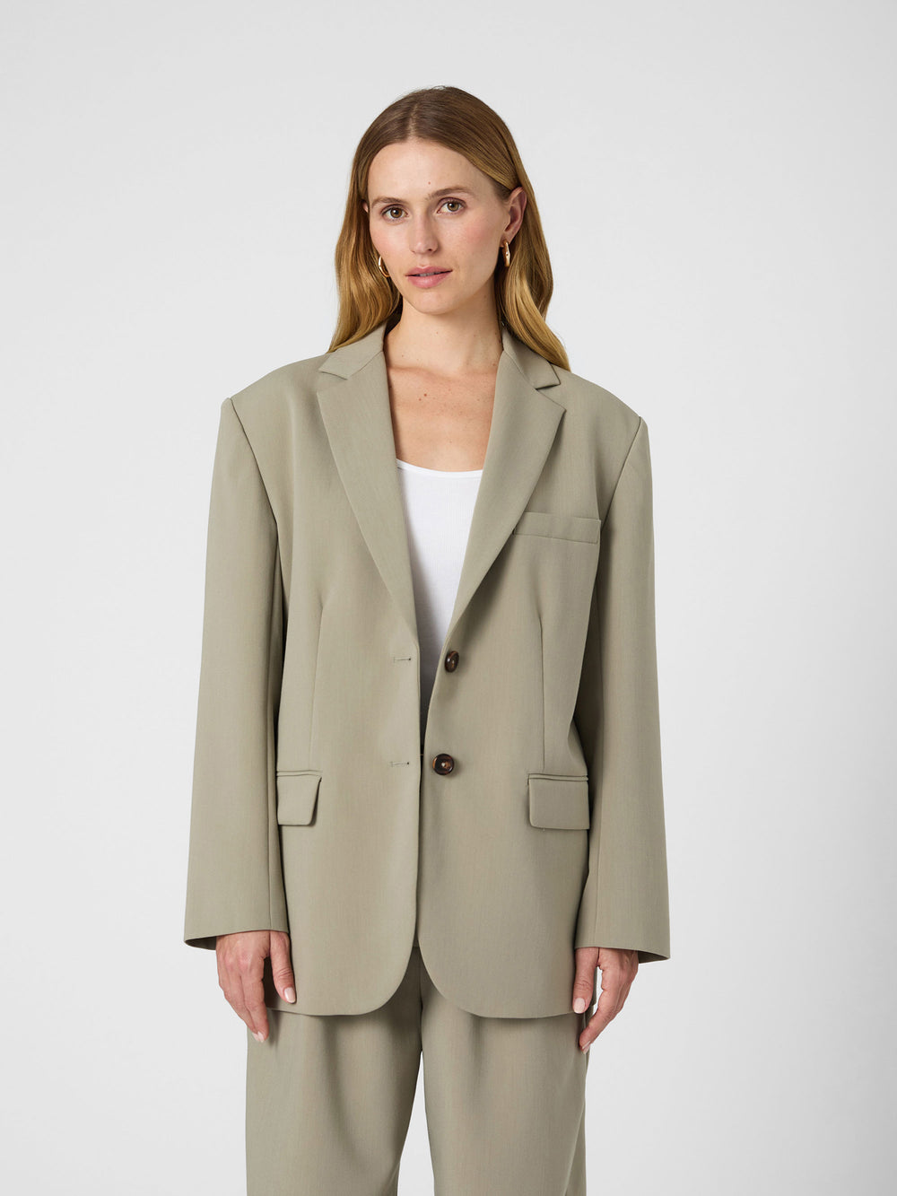 Azra Twill Blazer Light Olive | French Connection US