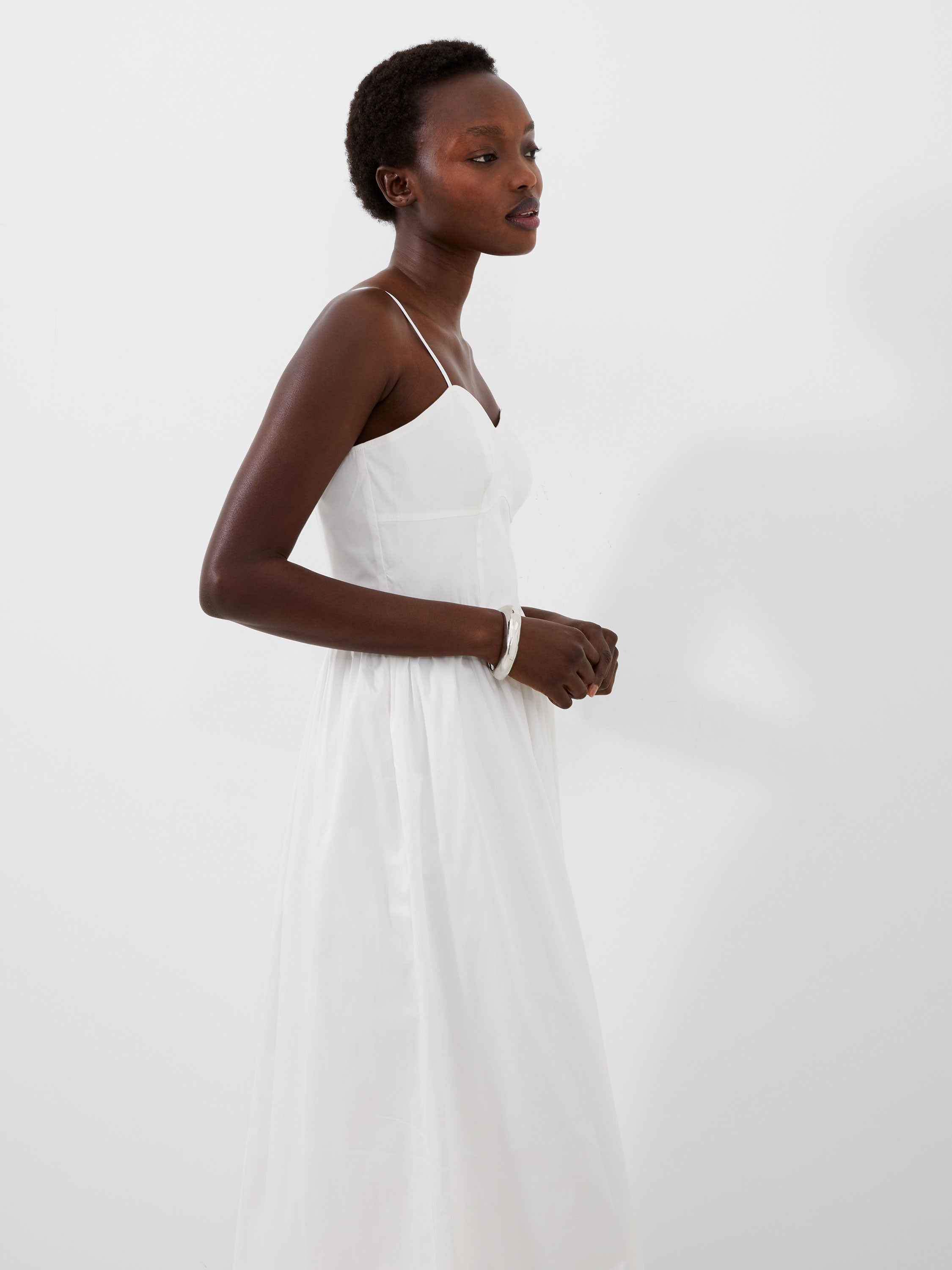 Strappy white dress store