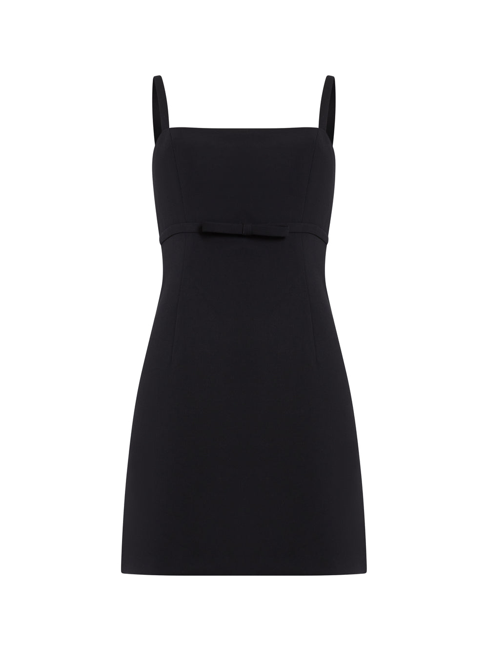 Whisper Ruth Bow Mini Dress Blackout | French Connection US