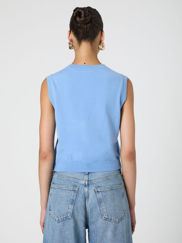 Cosysoft Sleeveless Sweater Vest Dusted Blue | French Connection US