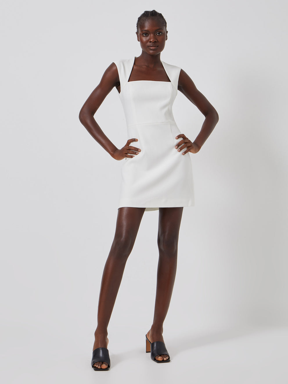 Whisper Ruth Square Neck Dress White | French Connection US