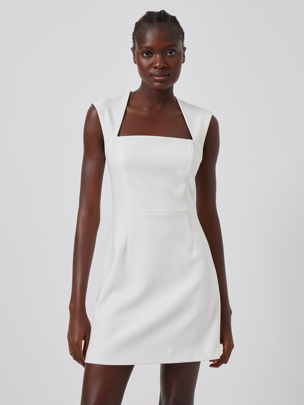 Whisper Ruth Square Neck Dress White | French Connection US