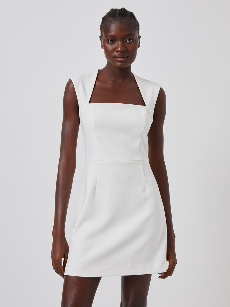 Whisper Ruth Square Neck Dress White | French Connection US