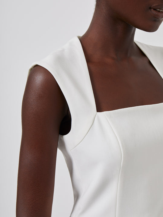 Whisper Ruth Square Neck Dress White | French Connection US