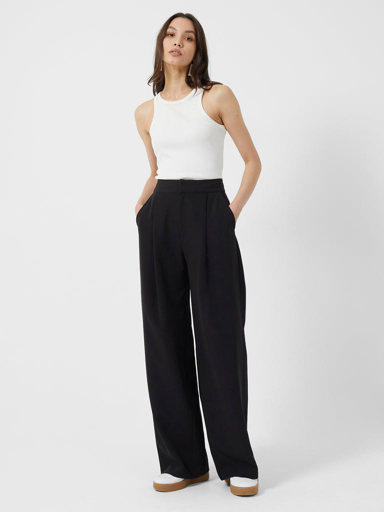 Ame Suiting Wide Leg Trouser Black | French Connection US